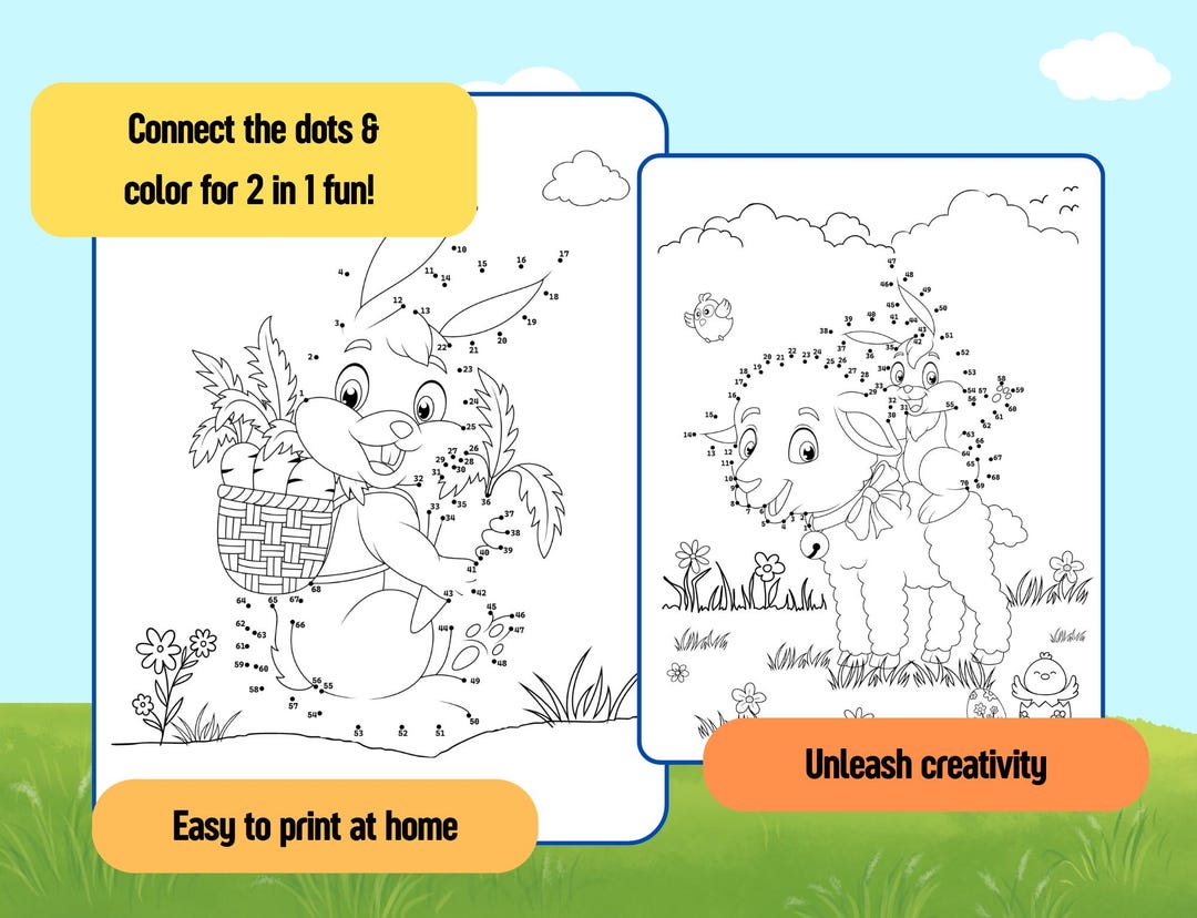 Easter Connect the Dots Coloring Book for Kids – Fun Dot to Dot ...