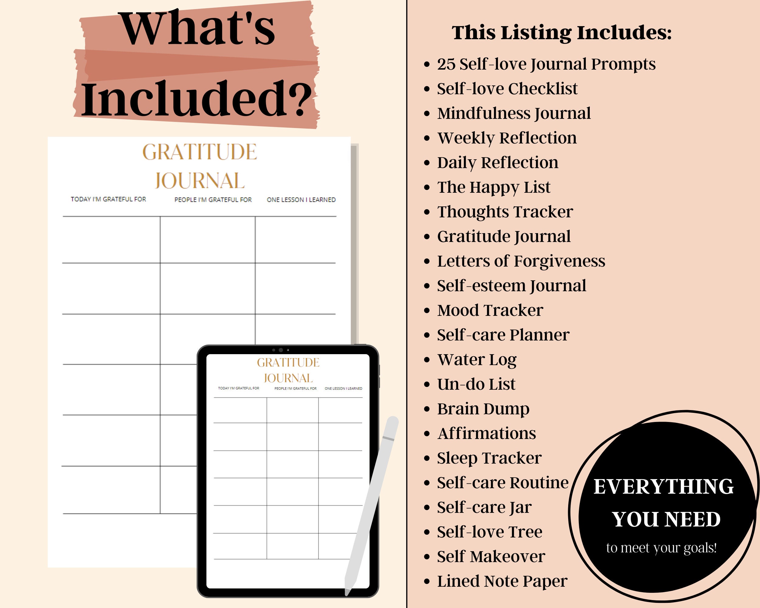Self-care Planner Printable | Self-love Journal | Mental Health ...