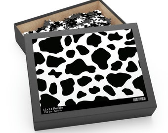 28 Pcs. Farm Animal Cow Puzzle Template Svg Png Pdf Jpg Cow - Etsy