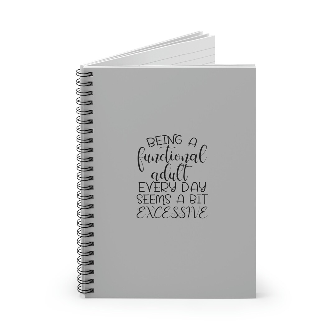 Functional Adult Spiral Notebook - Ruled Line - Etsy