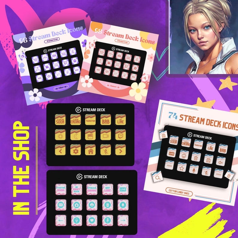 72 "doodle" Stream Deck Icons | Streaming | Twitch | Discord | Youtube ...