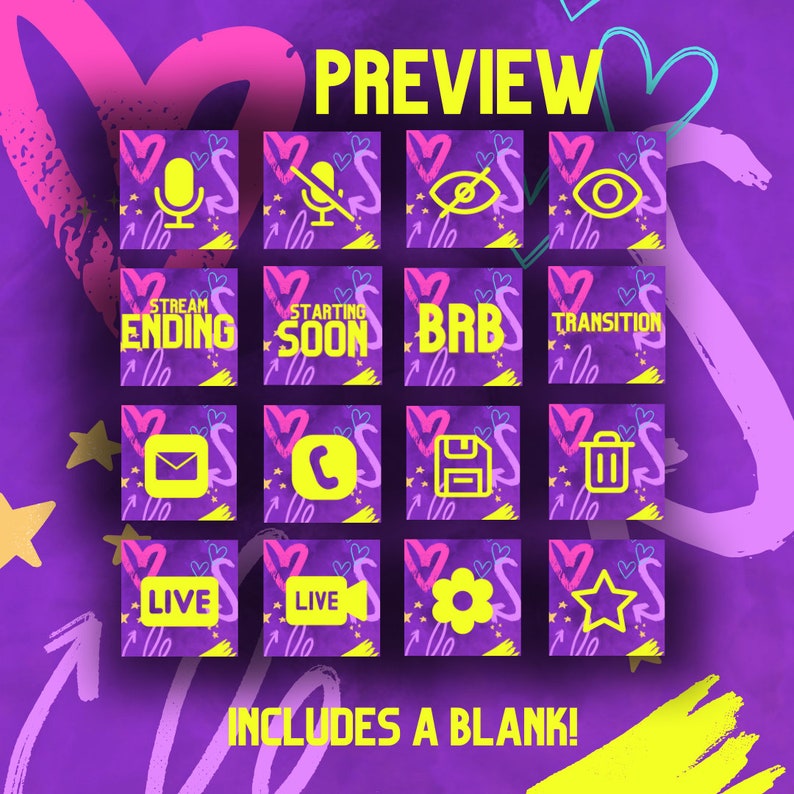 72 "doodle" Stream Deck Icons | Streaming | Twitch | Discord | Youtube ...