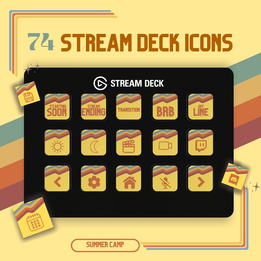 74 summer Camp Stream Deck Icons Streamer Twitch Discord Youtube ...