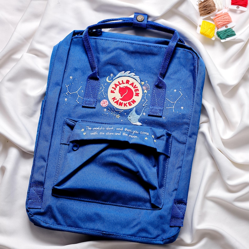 Kanken Backpack With Embroidered Ocean and Constellations | Stingray ...