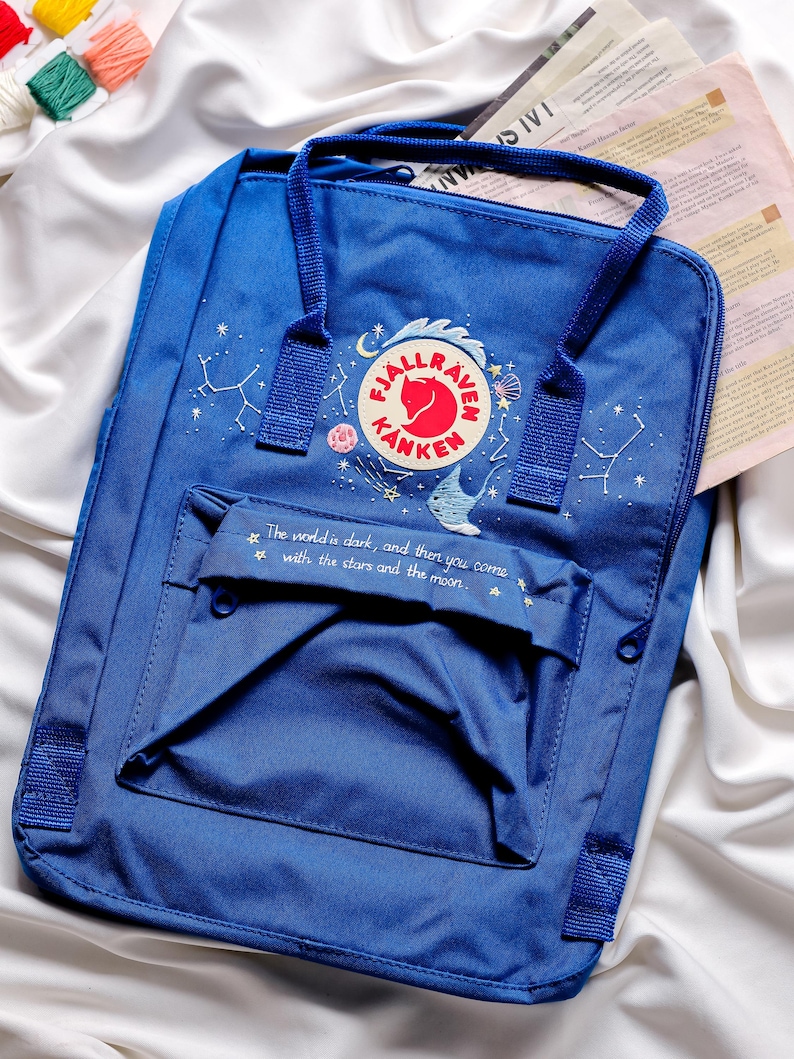 Kanken Backpack With Embroidered Ocean and Constellations | Stingray ...