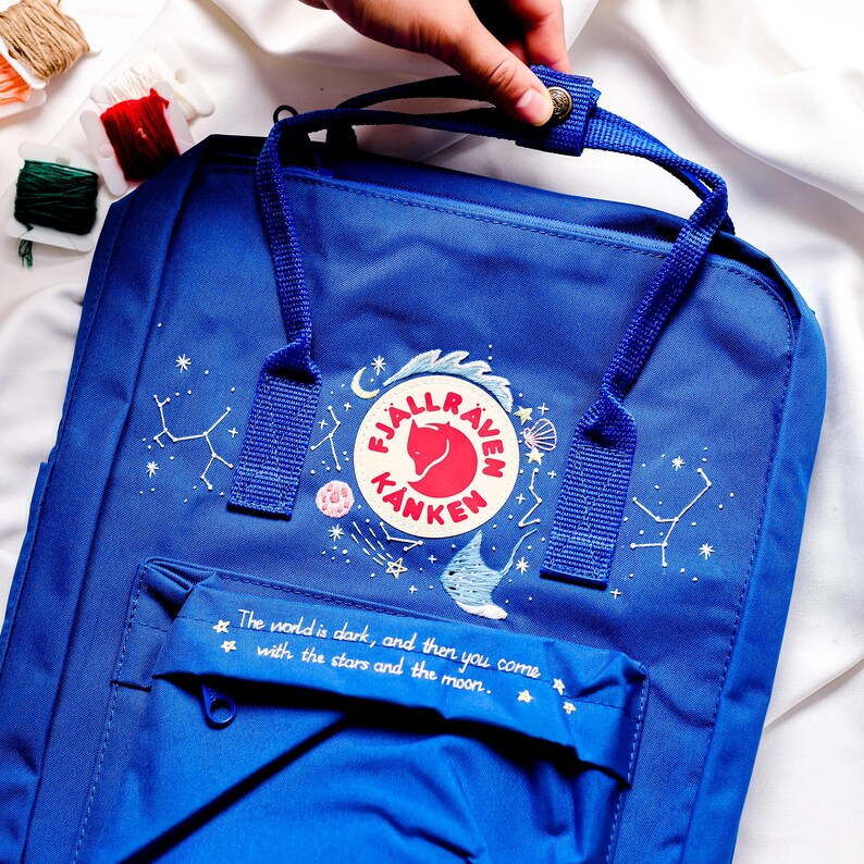 Kanken Backpack With Embroidered Ocean and Constellations | Stingray ...