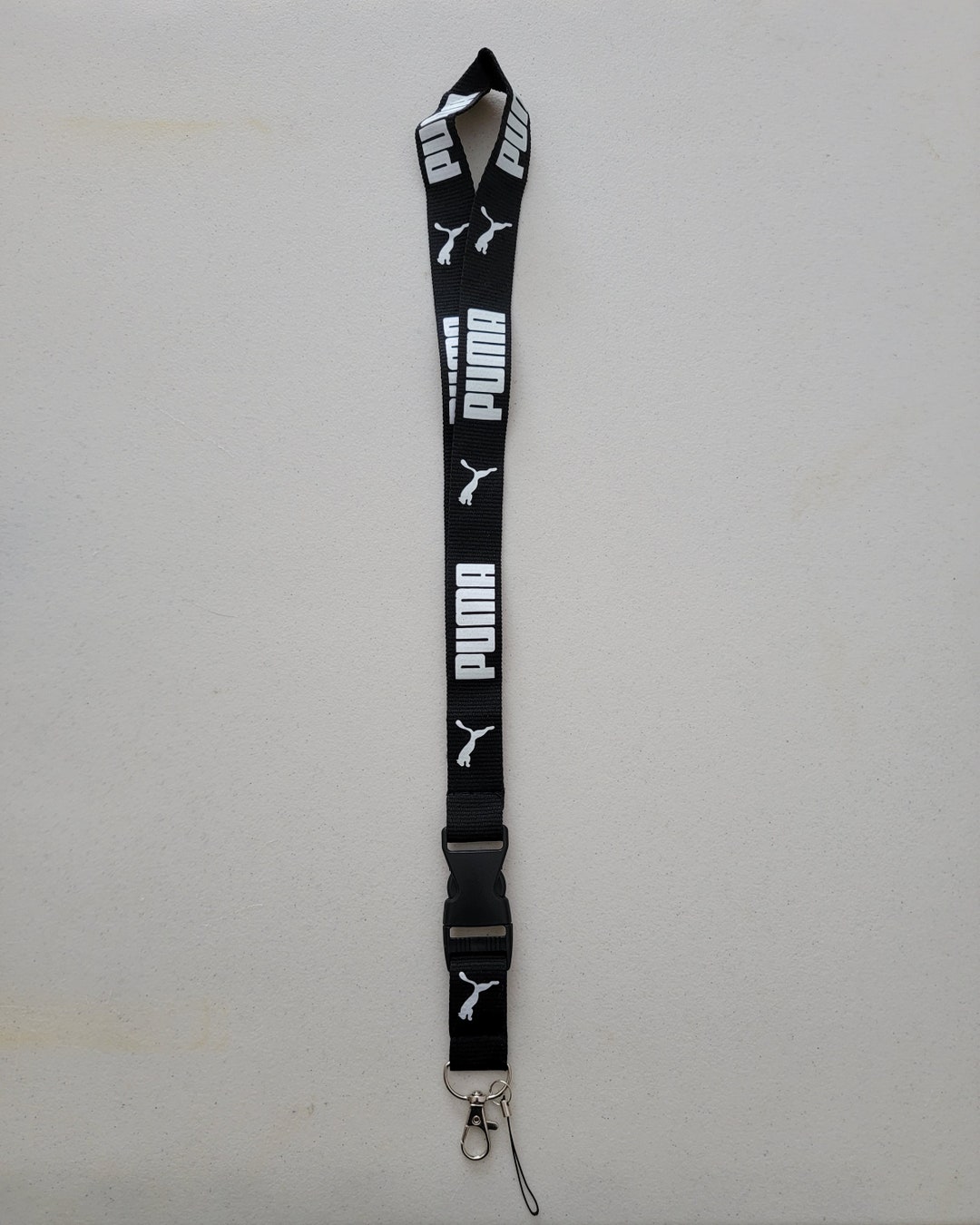 Black With White Lettering Neck Lanyard Puma Lanyard Badge ID Holder ...