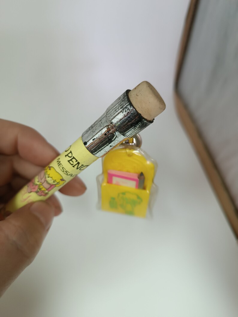 Vintage Jumbo Pencil With Mascot Message Triple Yan Yan Ribbon Japan ...