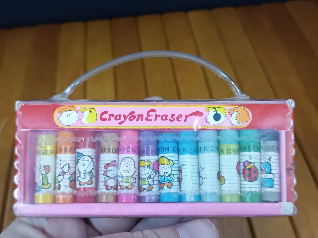 Rare Vintage Crayon Eraser Set Peanuts Made by Prince - Etsy