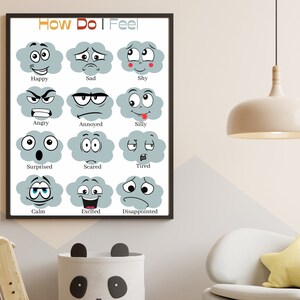 Feelings Chart , Coping Skills Poster, Calming Corner, Emotion Chart ...