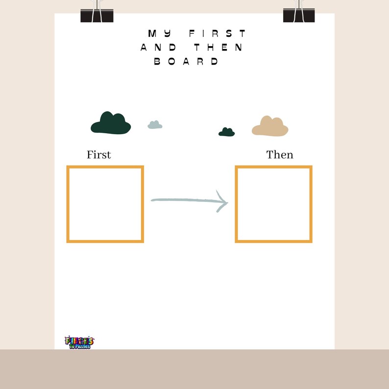 First Then Board, Visual Transition Board, Visual Schedule, Special ...