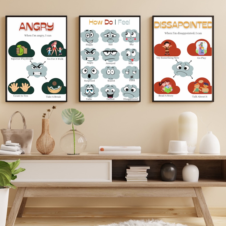 Feelings Chart , Coping Skills Poster, Calming Corner, Emotion Chart ...