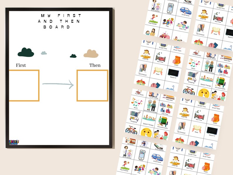 First Then Board, Visual Transition Board, Visual Schedule, Special ...