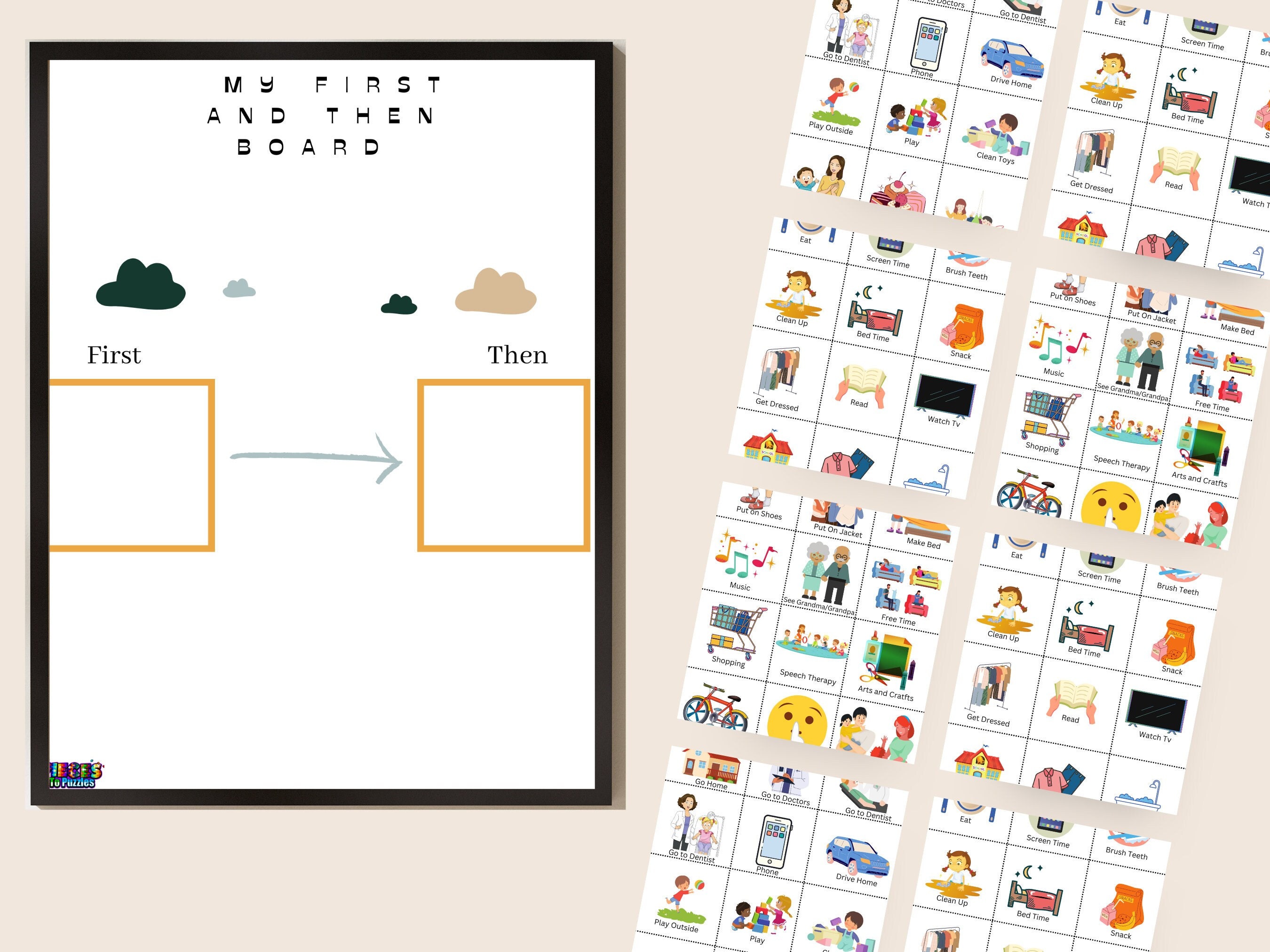 First Then Board, Visual Transition Board, Visual Schedule, Special ...