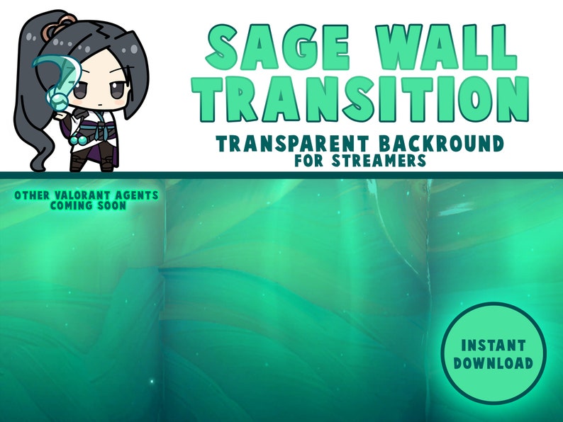 Sage Wall Transition/stinger | Twitch | Youtube | Valorant | Sage - Etsy