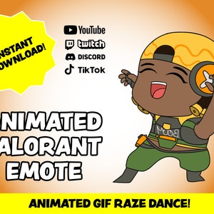 Animated Dancing Raze Emote | Valorant Animated Emote - Etsy