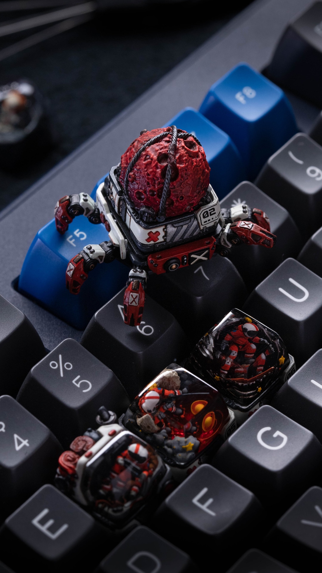 Artisan Resin Keycap, Custom Keycap Set Dwarf Factory Handmade ...