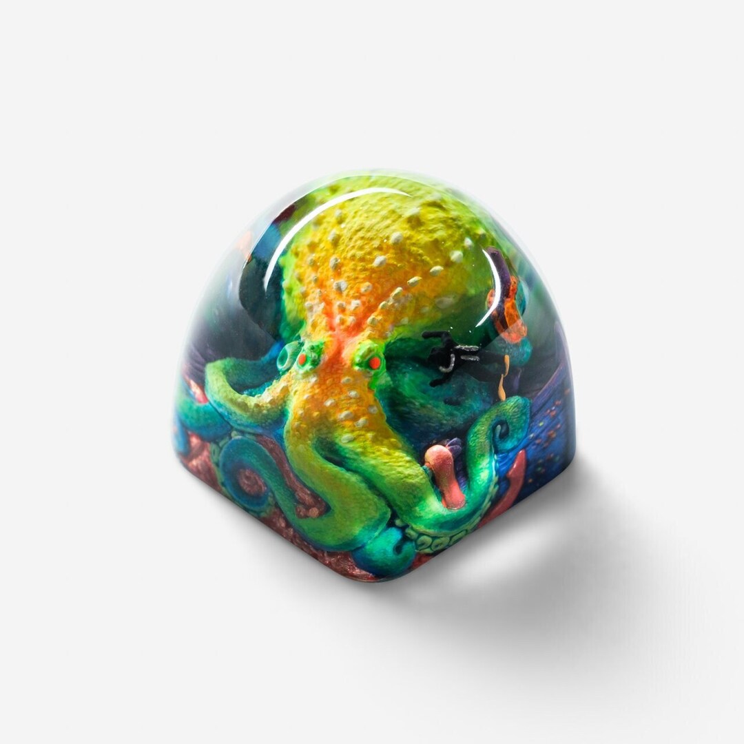 Octopus Artisan Keycap, Keycap Set, Resin Keycap, Custom Keycap ...