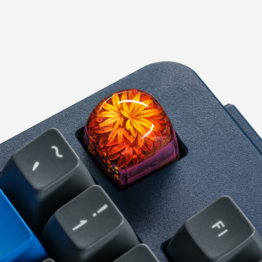 Cannabis Artisan Resin Keycap, Resin Keycap, Keycap Set, Custom Keycap ...
