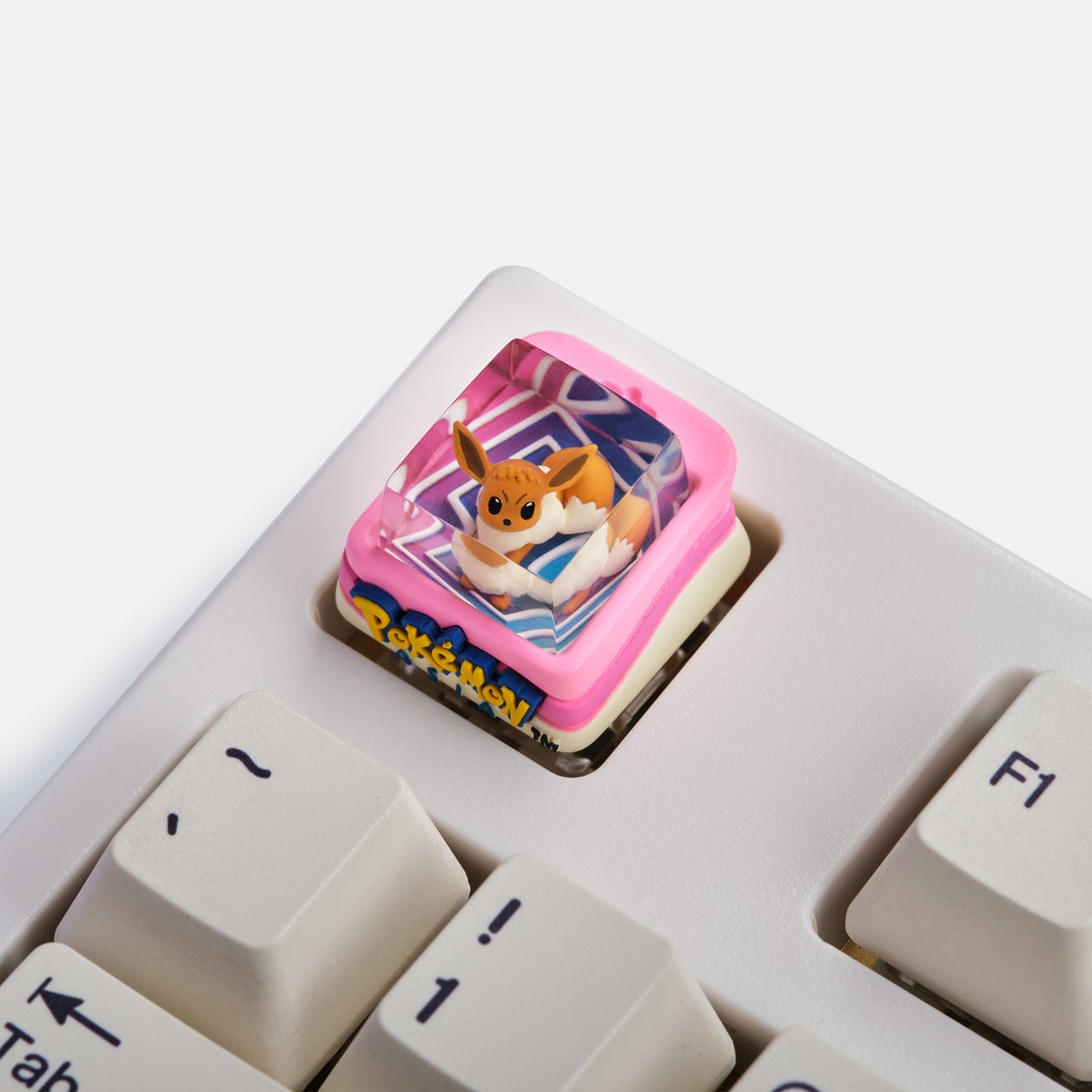 Eevee Pokemon Artisan Keycap Handmade Resin Keycaps by Dwarf - Etsy