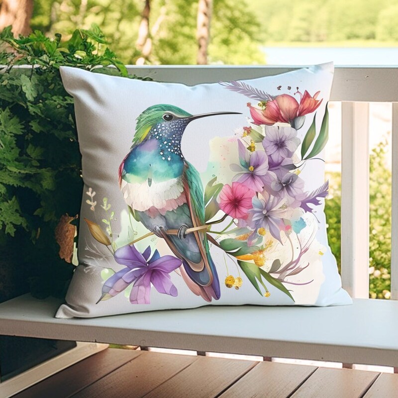 Hummingbird Pillow - Etsy
