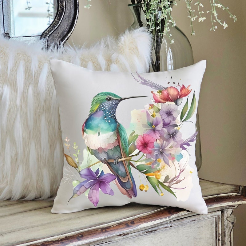 Hummingbird Pillow - Etsy