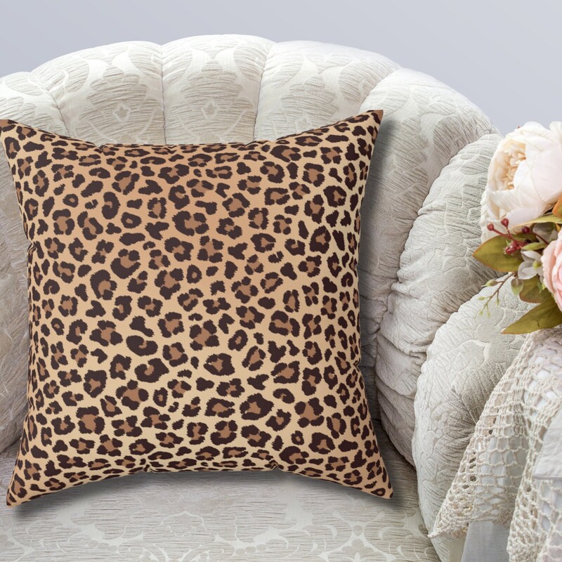 Leopard Print Pillow - Etsy