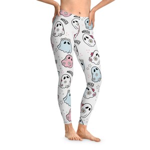 Boho Ghost Leggings Halloween Yoga Pants Gift for Spooky Season Yoga ...