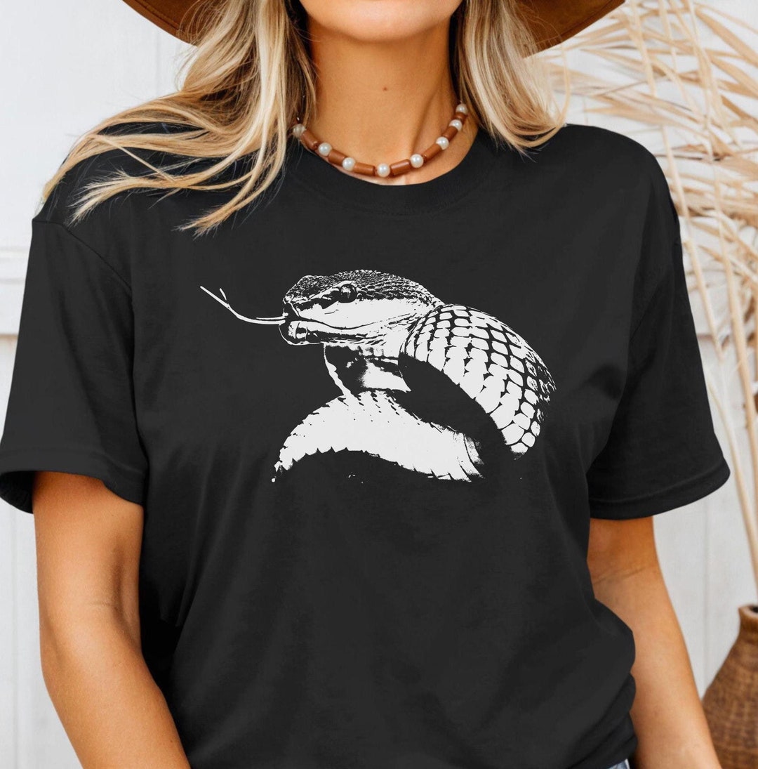 White Snake T-shirts Snake Silhouette Women's Tshirt Gift for Snake ...