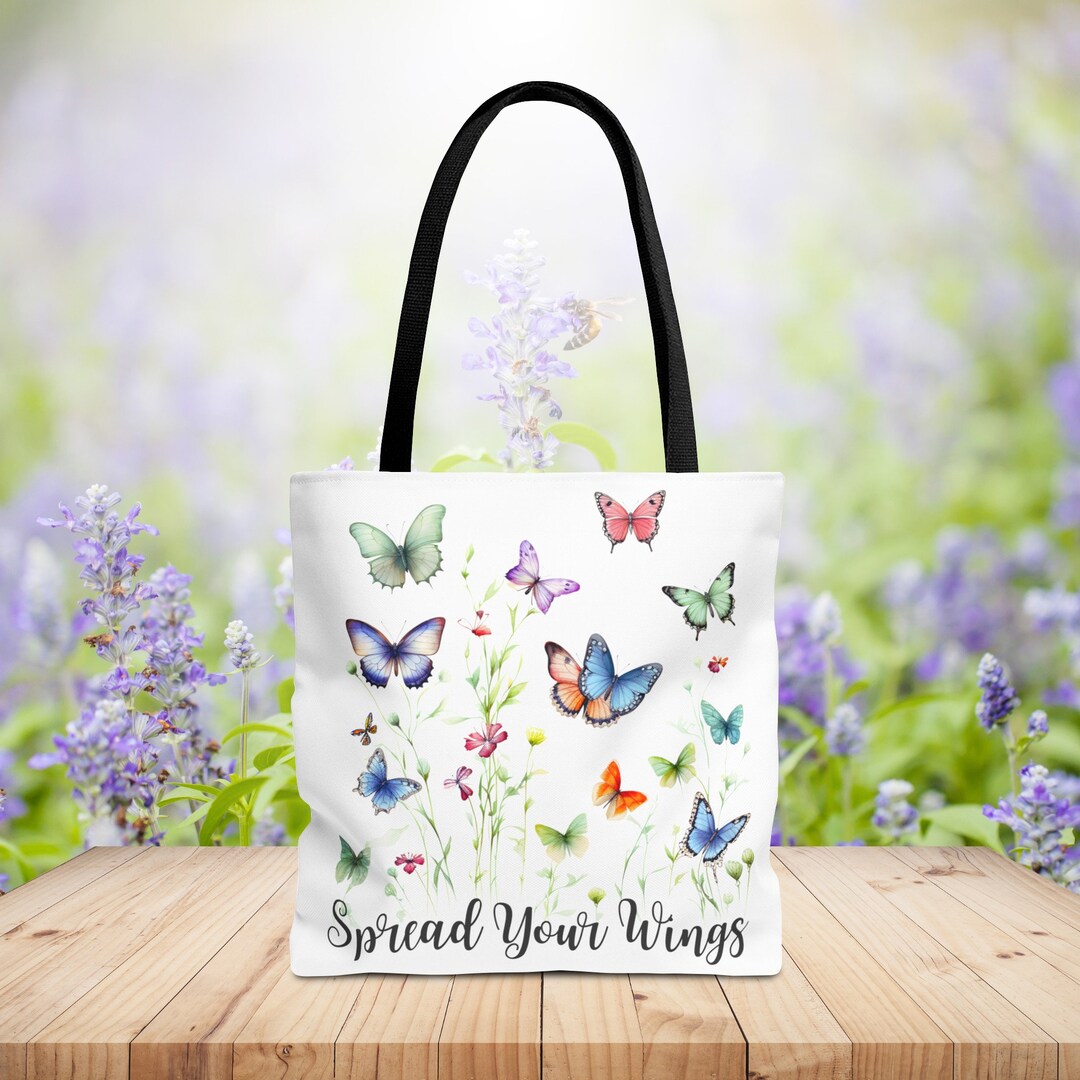Colorful Butterfly Tote Bags Gift for Butterfly Lover Spread Your Wings ...
