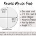 Circle Mouse Pad Size Chart, Mouse Pad Size Guide Chart for POD, Round ...