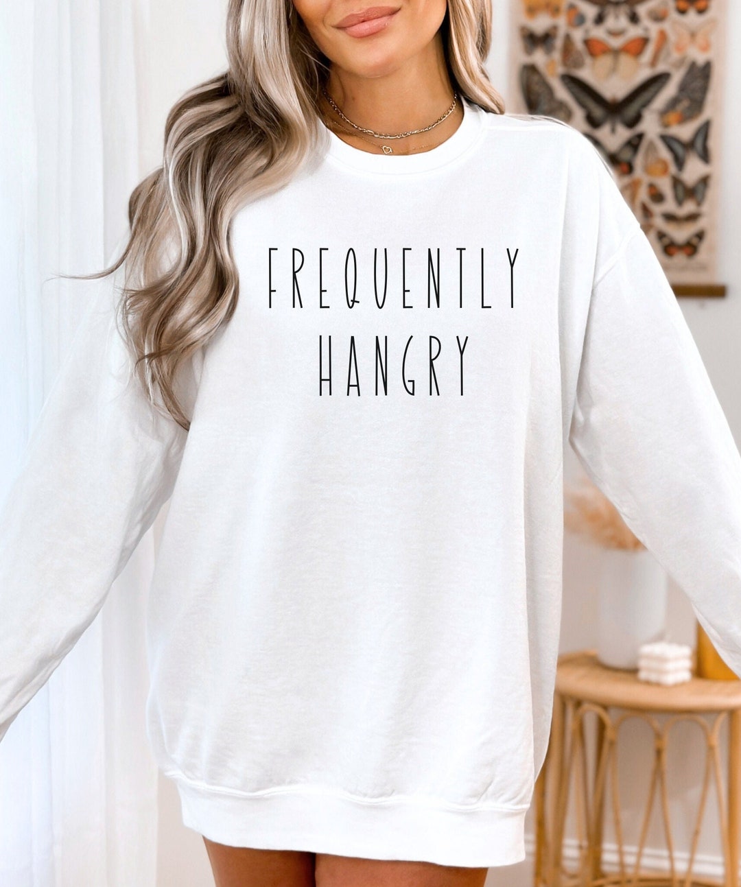 FREQUENTLY HANGRY Sweatshirts Hangry Dyed Women's Sweatshirt Gifts for ...