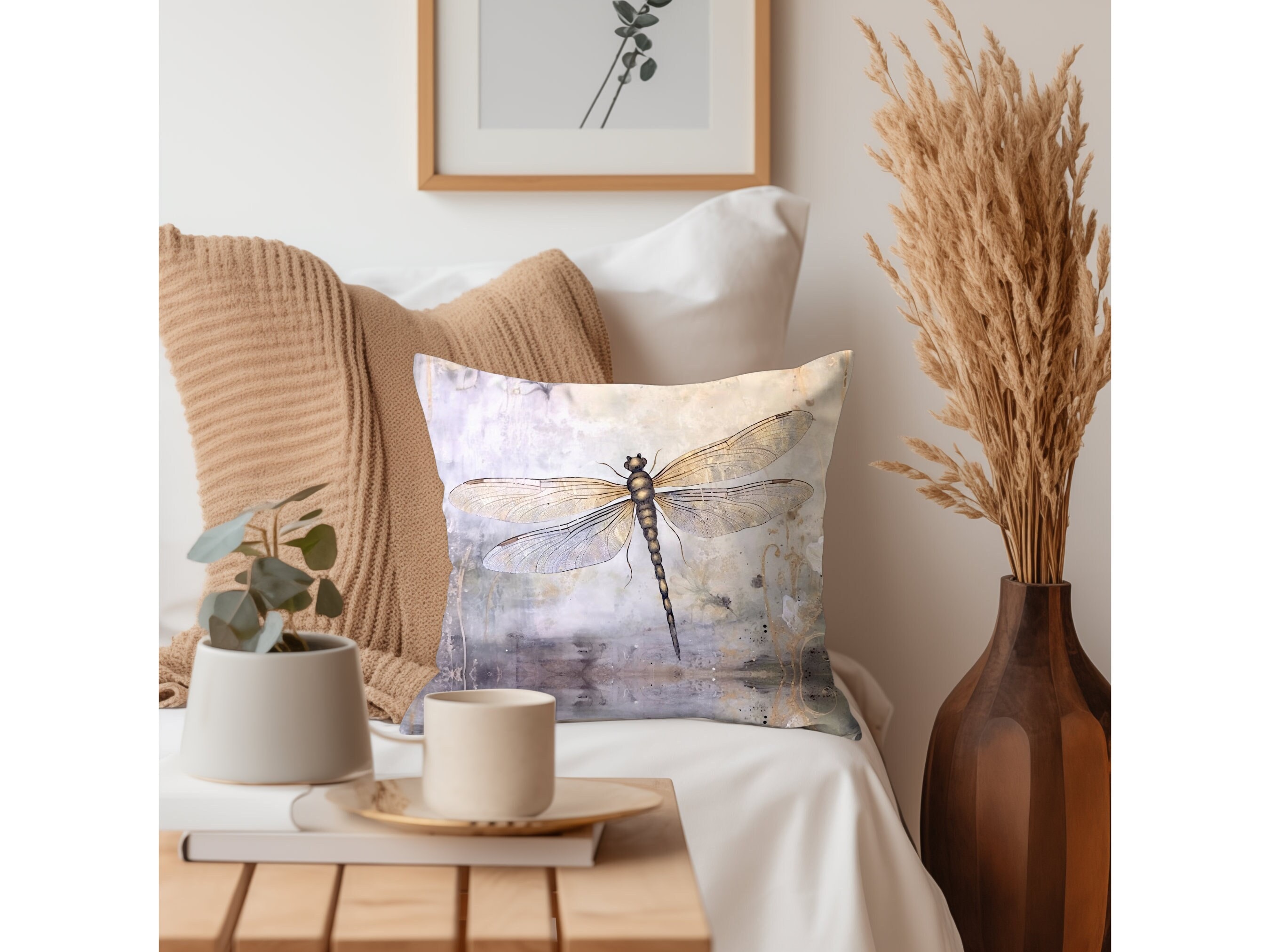 Dragonfly Pillow Watercolor Dragonfly Throw Pillows 3 Sizes Pretty Home ...