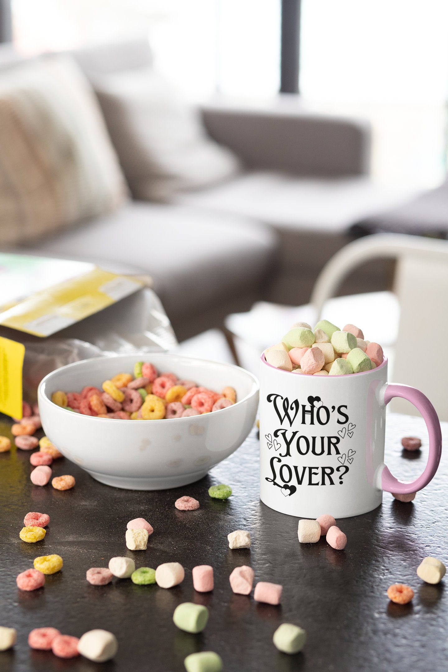 Who's Your Lover Mug Lover Hearts Coffee Mug 11oz or 15 Oz Accent in ...