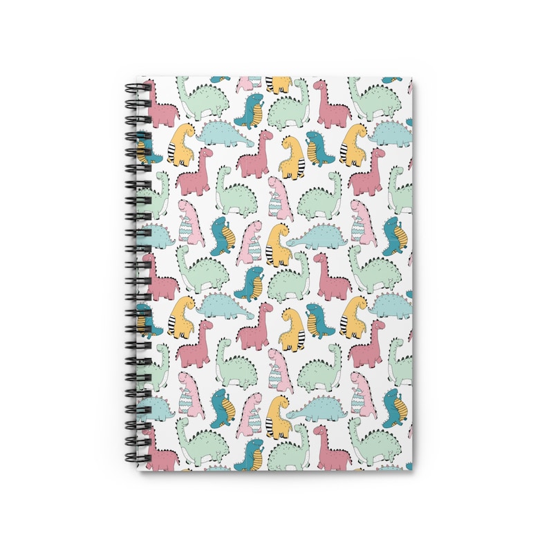 Dinosaur Spiral Notebook AOP Dinosaurs Notebook Cute School Notebook ...