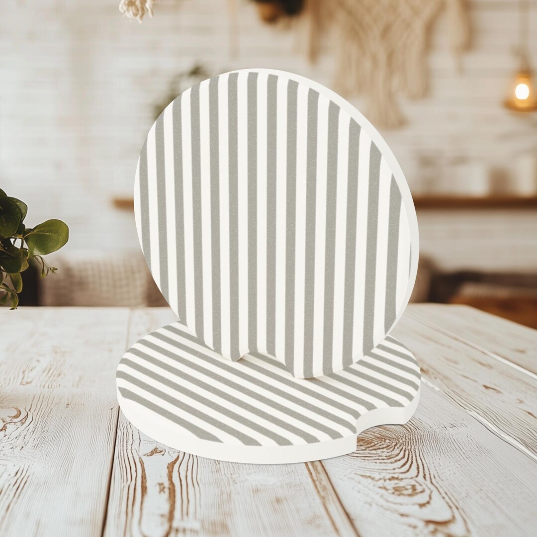 Striped Car Coasters, Car Decor Neutral Aesthetic Coaster, Car ...