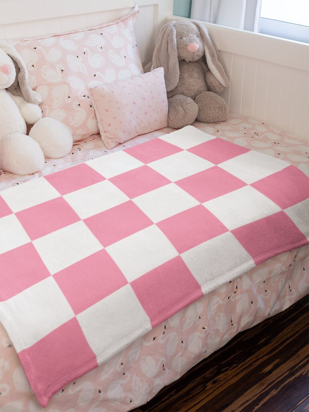 Checkered Baby Blanket, Custom Color Blankets for Baby, Teenager ...