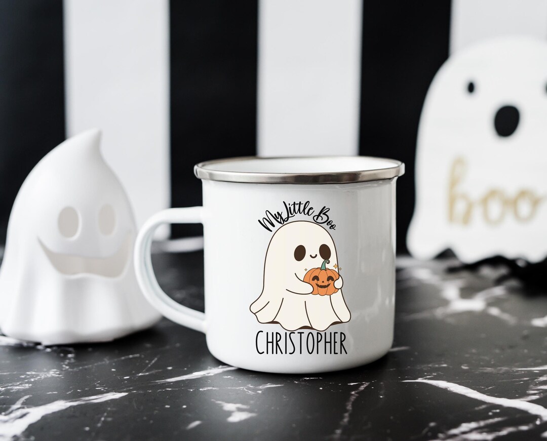 Personalized Kids Halloween Mug Gift My Little Boo Ghost Custom Name ...