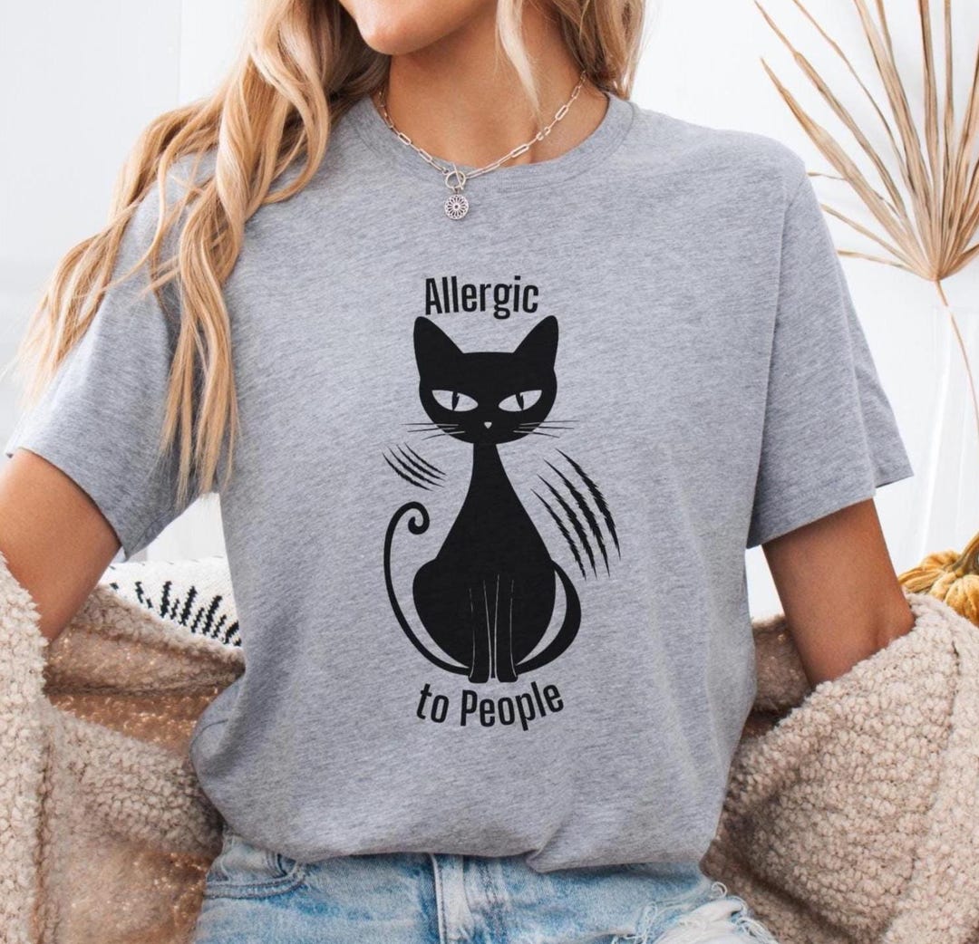 Funny Black Cat T-shirt Gift for Cat Lover Sarcastic Cat Shirt ...