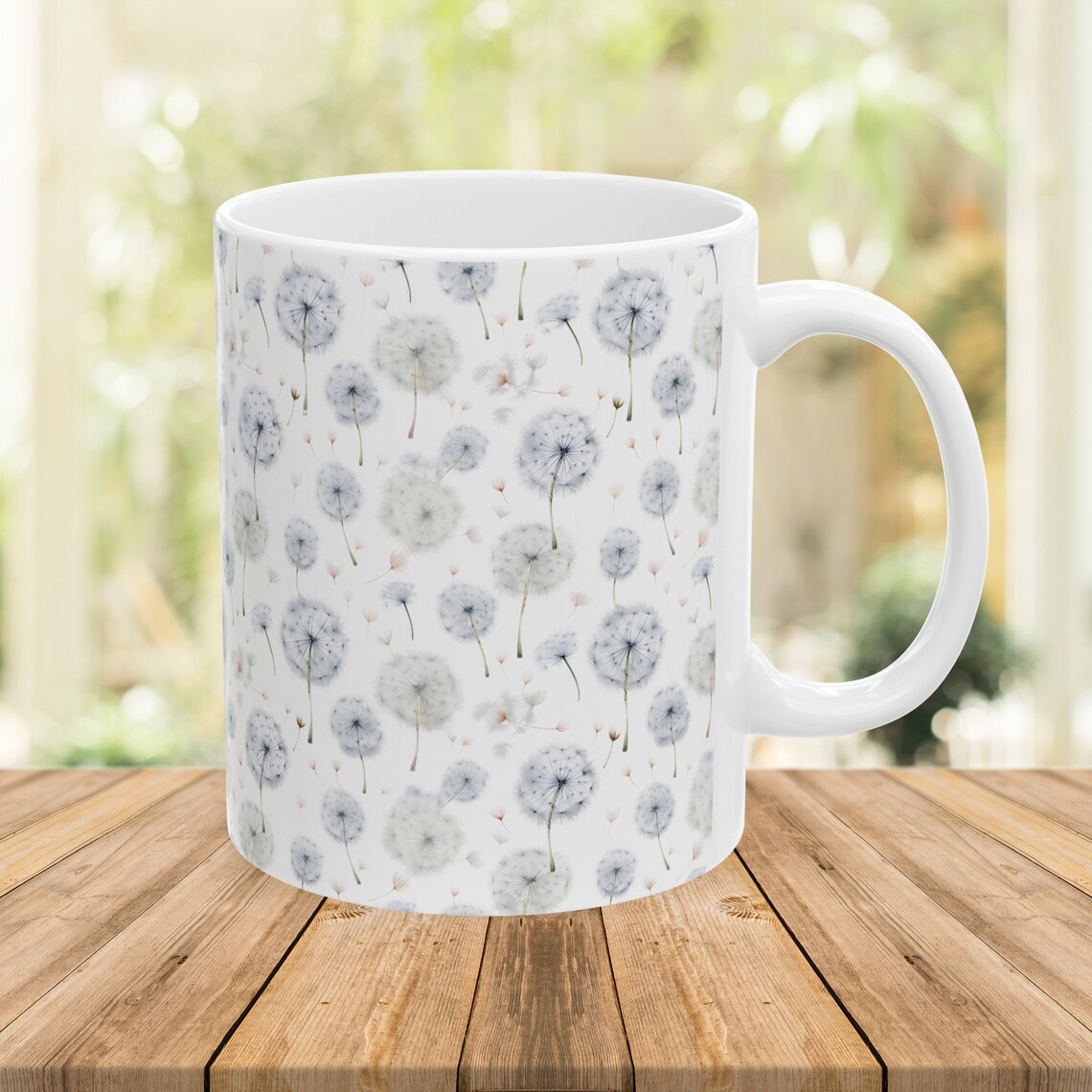 Dandelion Mugs AOP Whimsy Dandelion Flower Coffee Mig Gift for Coworker ...