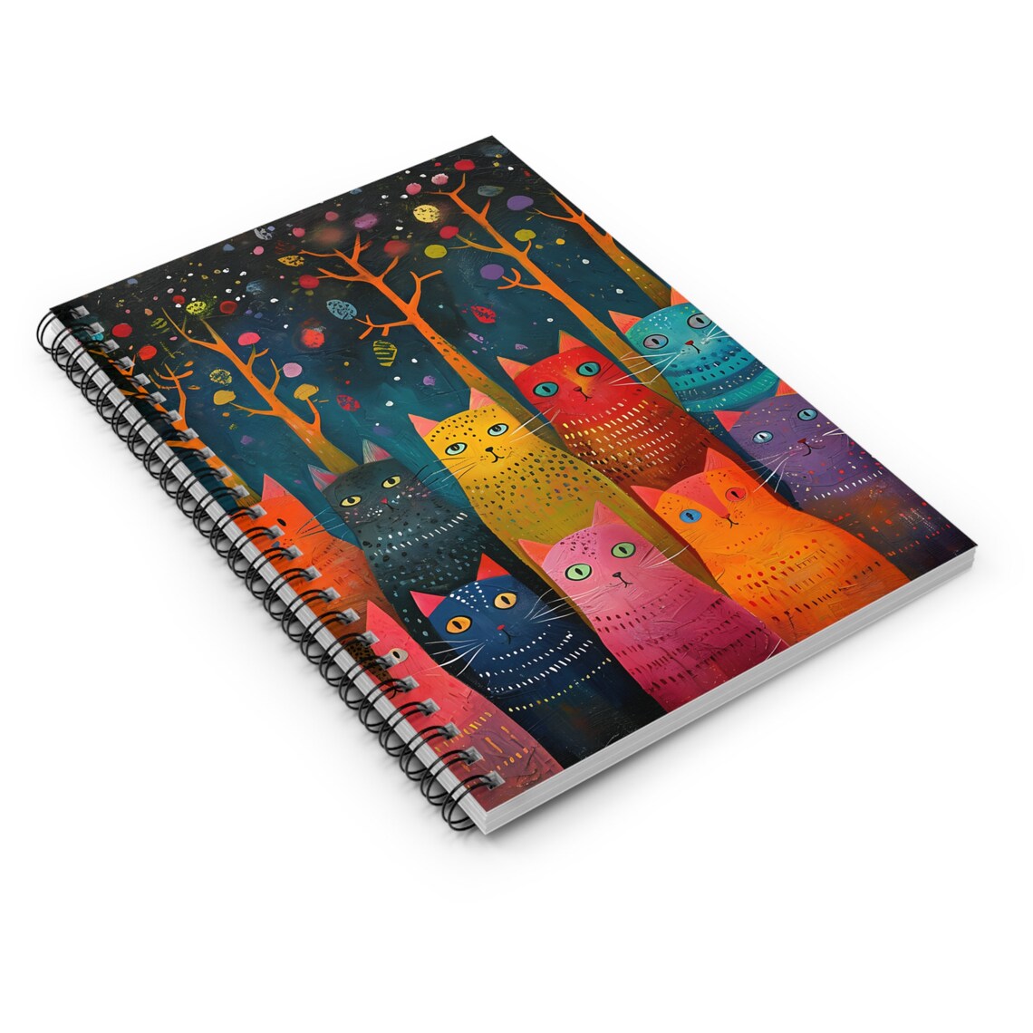 CATS Spiral Notebook Cat Art Small Notebook for Workplace Cat Gift for ...