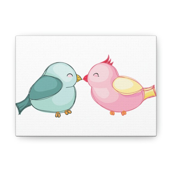 Two Birds Kissing Drawling
