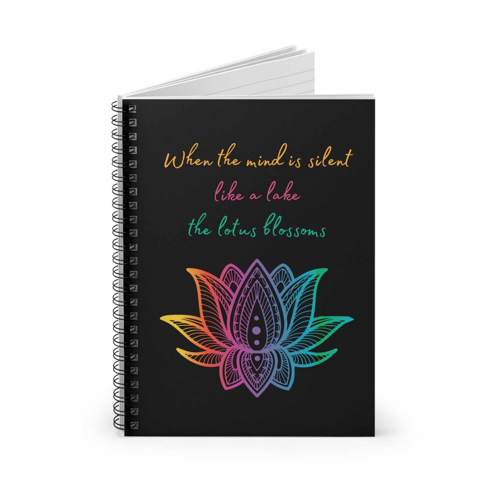 Lotus Flower Notebook Gradient Colored Lotus Flower Bloom With ...