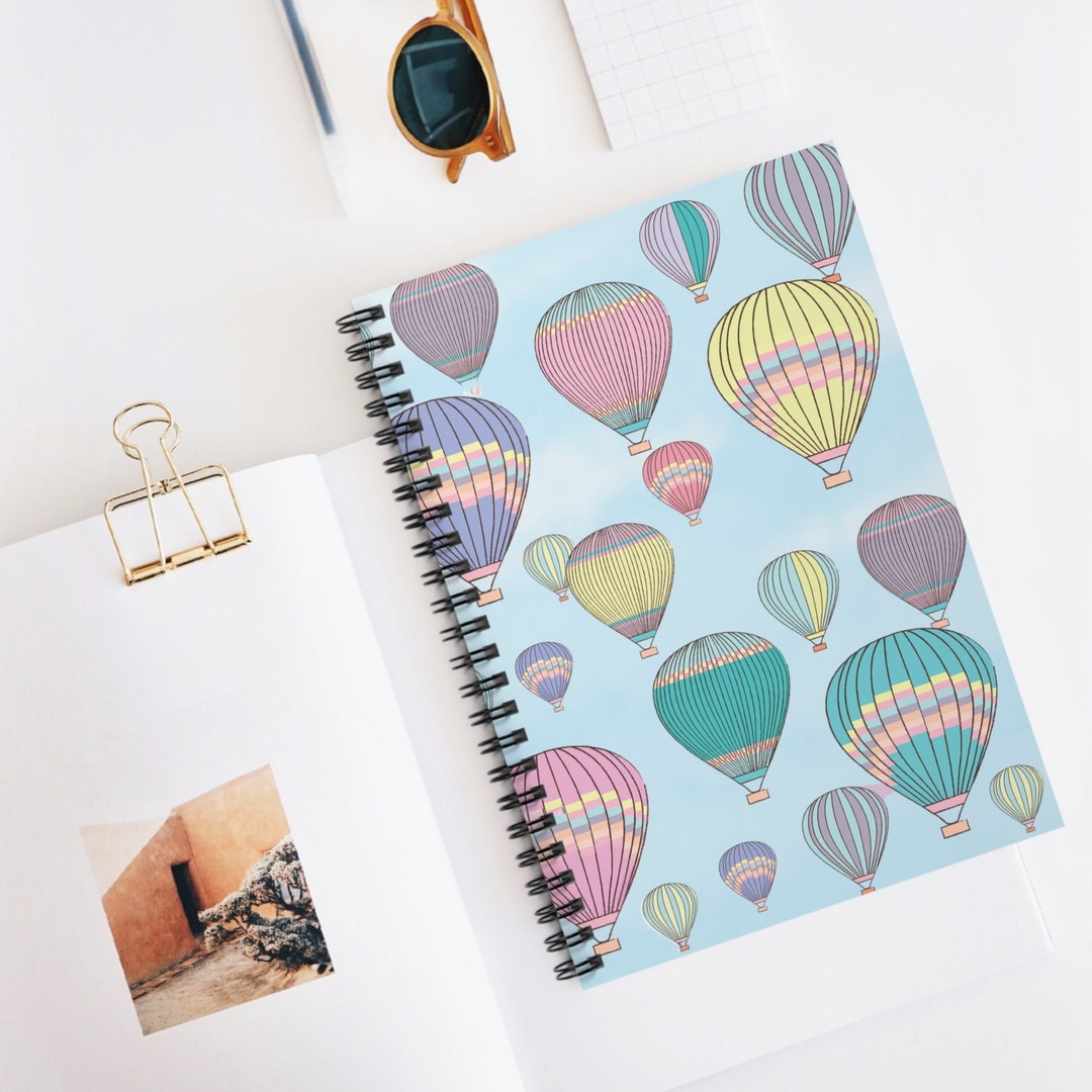 Hot Air Balloons Notebook Cool Hot Air Balloon Spiral Notebook Gift for ...