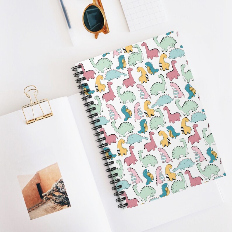 Dinosaur Spiral Notebook AOP Dinosaurs Notebook Cute School Notebook ...