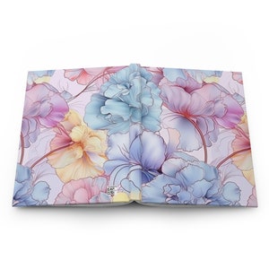 Beautiful Watercolor Floral Journal, Journal Gift for Mother, Floral ...