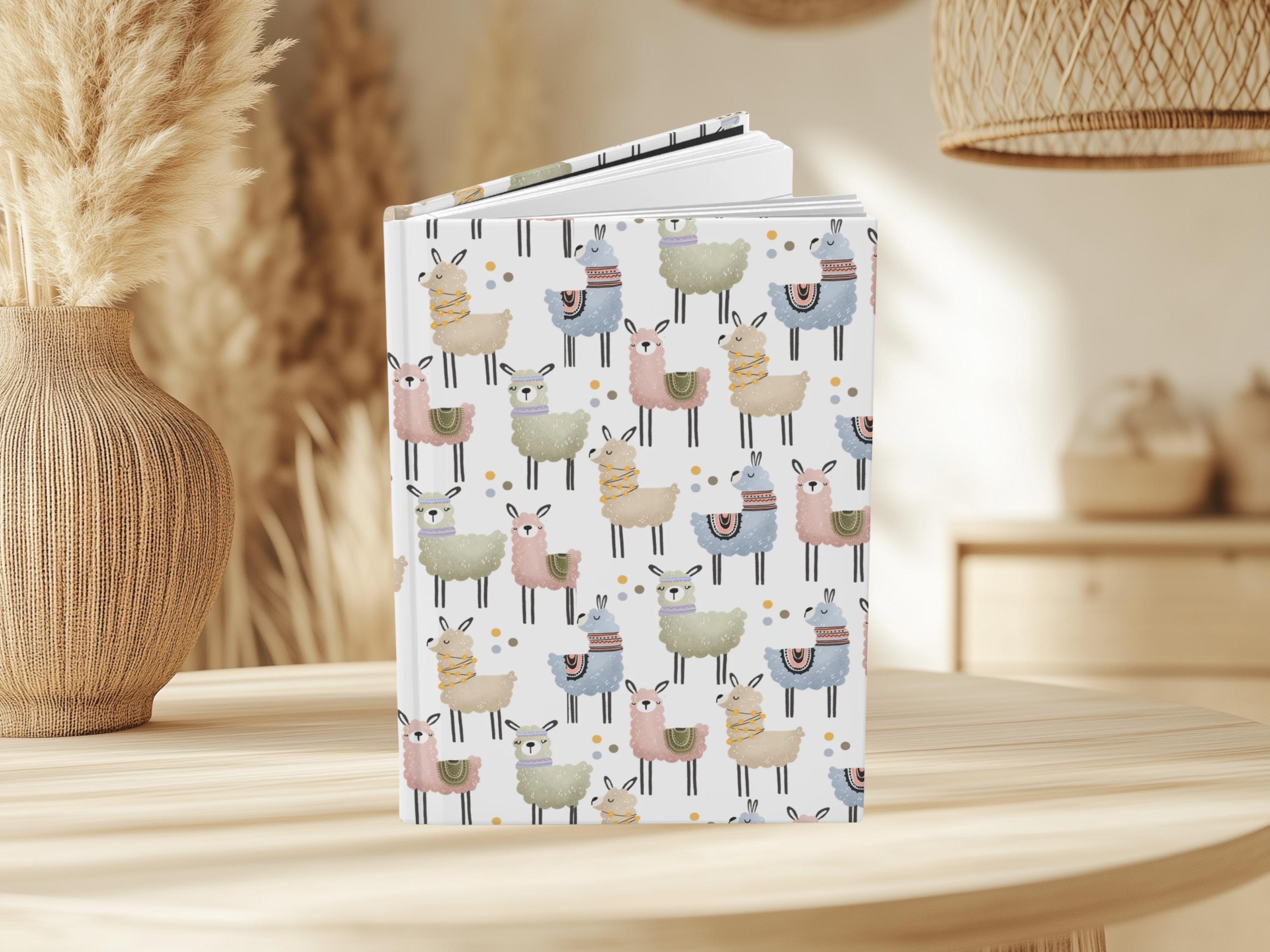 Llama Journal Gift for Writer Boho Llamas Hardcover Journals for ...