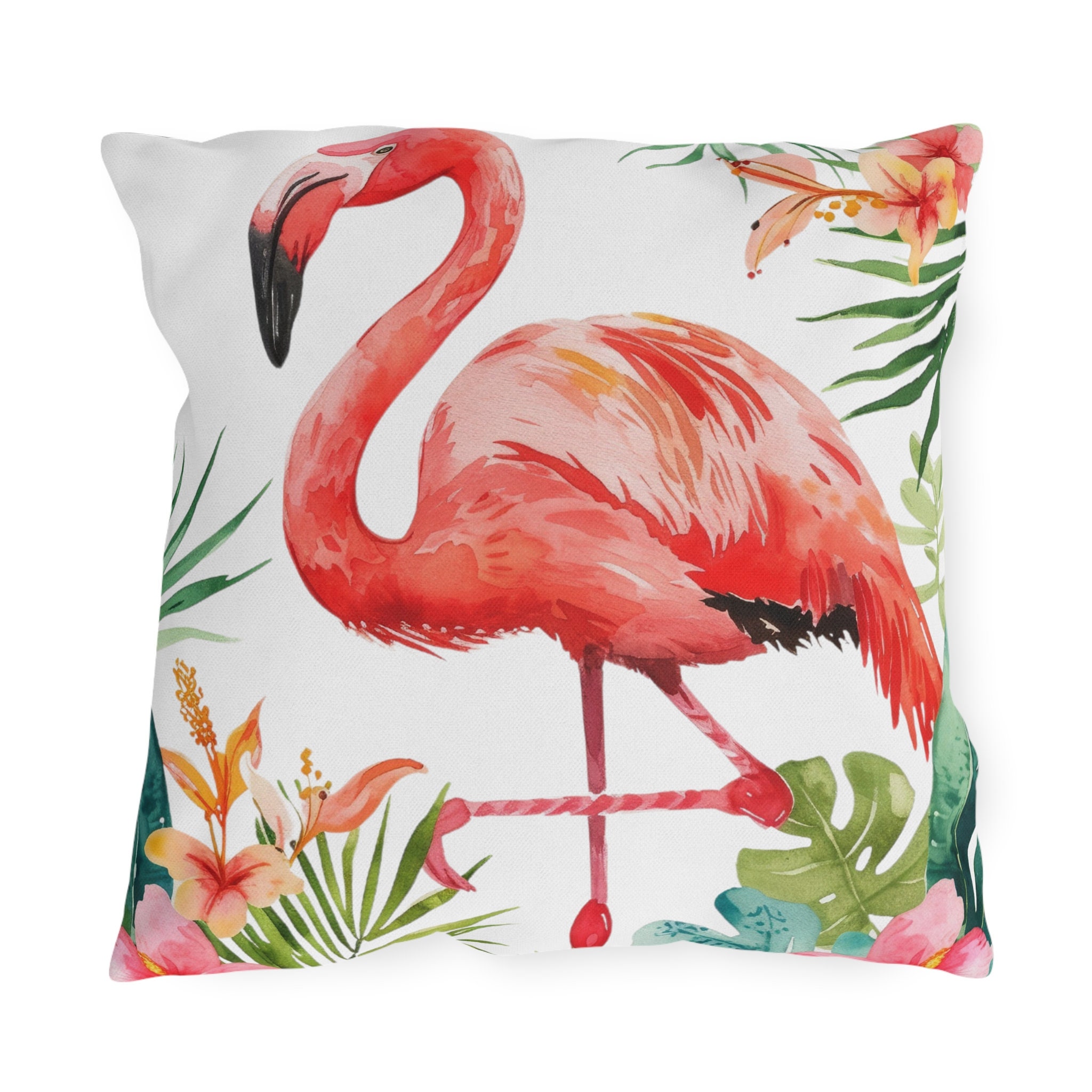 Flamingo Outdoor Pillows Tropical Flamingo Outdoor Throw Pillow Gifts ...