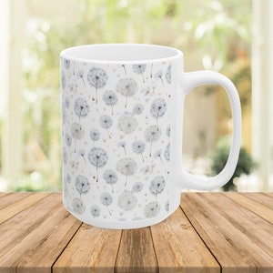 Dandelion Mugs AOP Whimsy Dandelion Flower Coffee Mig Gift for Coworker ...