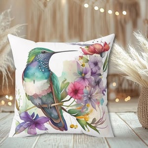 Hummingbird Throw Pillows Hummingbird Gift Hummingbird Home Decor ...